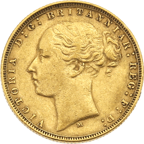 Pre-Owned 1876 Melbourne Mint Victoria Young Head Full Sovereign Gold ...