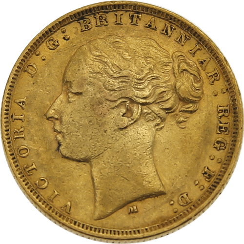 Pre-Owned 1880 Melbourne Mint Victoria Young Head Full Sovereign Gold ...