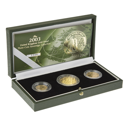 Pre-Owned 2003 UK Sovereign Proof Gold 3-Coin Collection | Pre-Owned ...