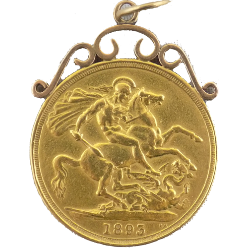 Pre-Owned 1893 UK Double Gold Sovereign in 9ct Mount | Out Of Stock ...