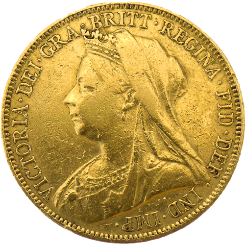 Pre-Owned 1897 Sydney Mint Victoria 'Veiled Head' Full Sovereign Gold ...