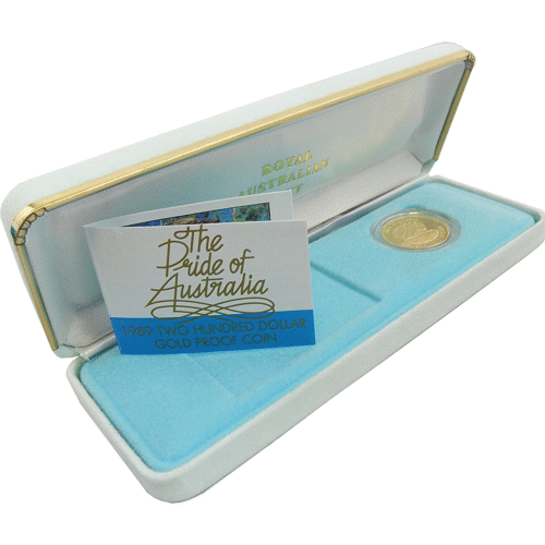 Pre-Owned 1989 Pride of Australia Lizard $200 Gold Proof Coin | Out Of ...