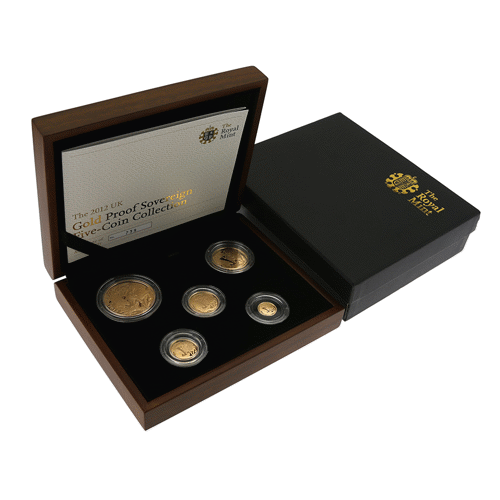 Sell Pre-Owned 2012 UK Sovereign Proof Gold 5-Coin Collection ...