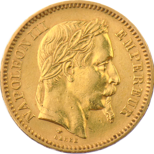 Pre-Owned 1861 French 20 Franc Napoleon III Gold Coin | Out Of Stock ...
