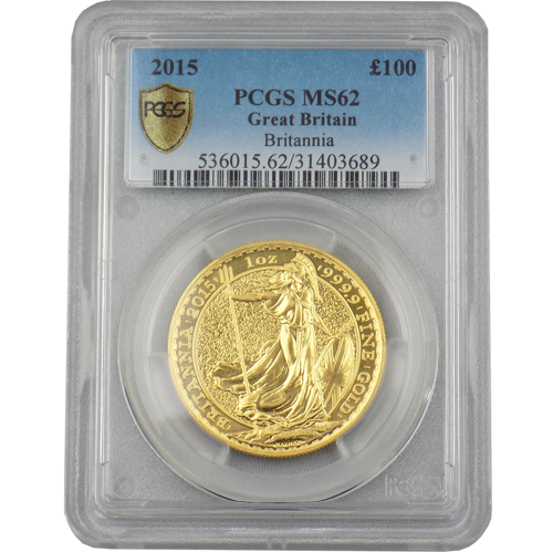 Pre-Owned 2015 UK Britannia 1oz Gold Coin PCGS Graded MS62 | Out Of ...