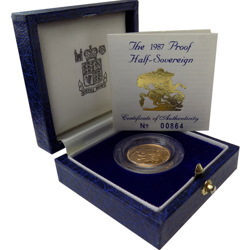 Pre-Owned 1987 UK Half Sovereign Proof Gold Coin | Pre-Owned ...