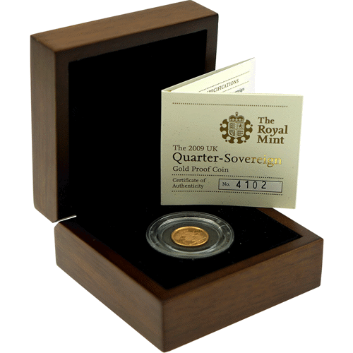Pre-Owned 2009 UK Quarter Sovereign Proof Gold Coin | Pre-Owned ...
