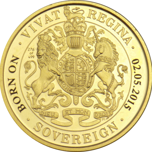 Pre-Owned 2015 UK Royal Coat of Arms Full Sovereign Gold Coin | Out Of ...
