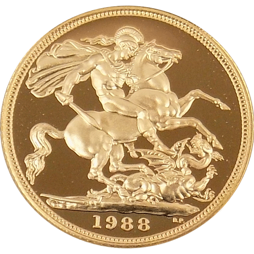 Pre-Owned 1988 UK Full Sovereign Proof Design Gold Coin | Pre-Owned ...