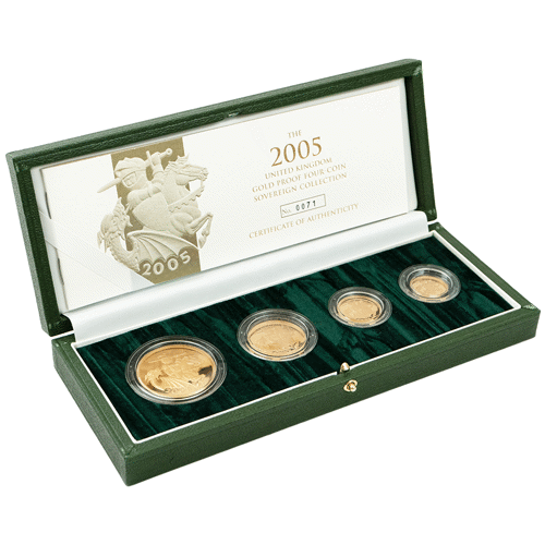 Pre-Owned 2005 UK Sovereign Proof Gold 4-Coin Collection | Pre-Owned ...