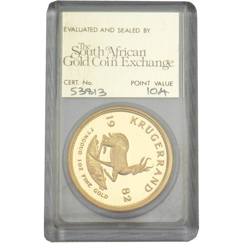 Pre-Owned 1982 South African Krugerrand 1oz Proof Gold Coin - SAGCE ...