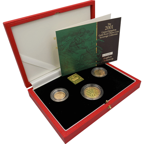 Pre-Owned 2001 UK Proof Full Sovereign 3 Gold Coin Set | Out Of Stock ...